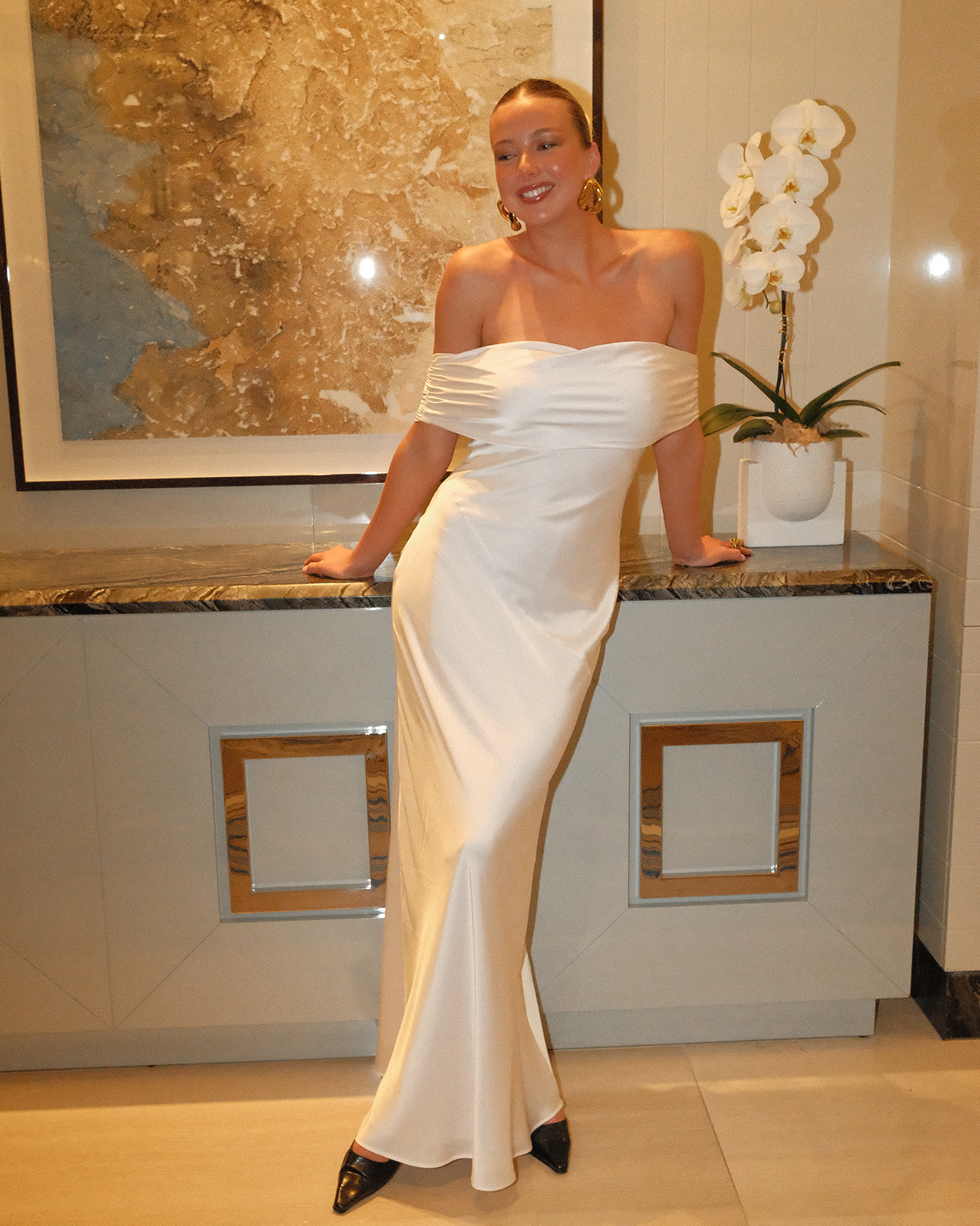 KAYLA GOWN | BLANC - HNTR THE LABEL